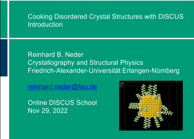 Online DISCUS School - Nov/Dec 2022 - ICSP